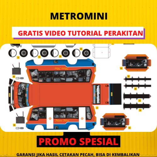 Jual PAPERCRAFT / STIKER MINIATUR BUS & TRUK LEMBARAN DIY METRO MINI ...