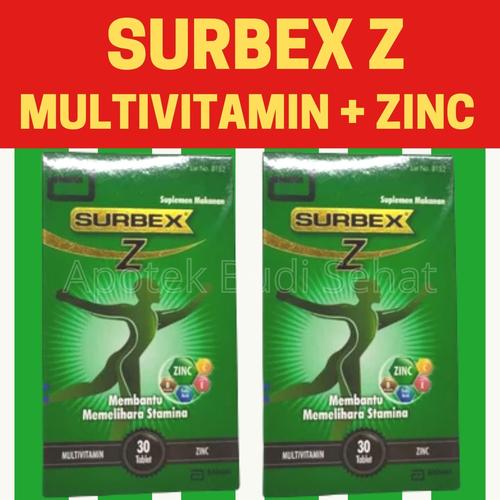 Jual Surbex Z Multi Vitamin C Vitamin E Zinc box @ 30 tablet - strip ...