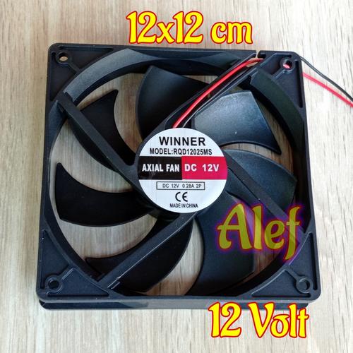 Jual Kipas Fan DC 12V Power 12 x 12 cm CPU 12cm - Kota Surabaya - Alef | Tokopedia