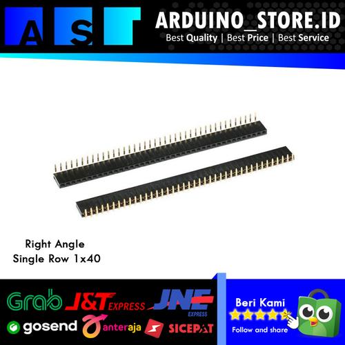 Jual PIN HEADER STRIP FEMALE 1X40 2.54MM RIGHT ANGLE L SHAPED BENGKOK ...