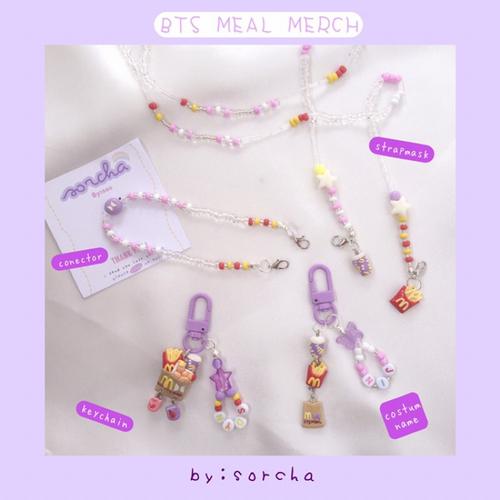 Jual bts meal merchandise - bts meal -keychain bts meal - strap masker ...