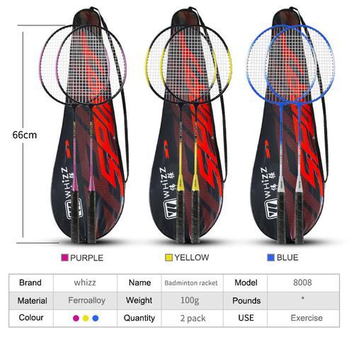 Promo Whizz Badminton Racket 8008 Original 2 Racket Original LBS 22 ...