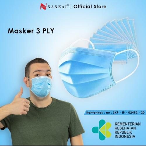 Jual Masker Medis 3 Ply Disposable Anti Virus - 1 Pack isi 10pcs - Kota ...