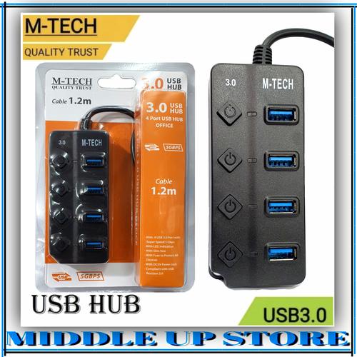 Jual Usb Hub M-TECH 4 port ON OFF 1.2M MT-UH3 - Jakarta Pusat - MIDDLE ...