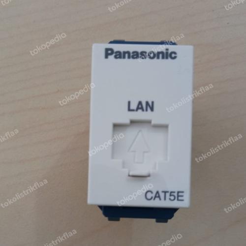 Jual SOCKET LAN PANASONIC WEJ2488 JACK MODUL KABEL DATA CAT 5 E STOP ...