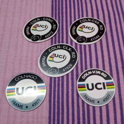 Jual Sticker-Stiker-Decal-Logo-Label Colnago UCI Frame Approved Road ...