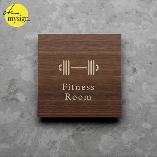 Jual Fitness Room Sign Board Kayu Print Signage Label Nama Ruang ...