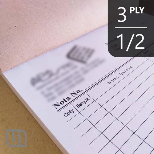 Jual Cetak Nota/Form, Custom, NCR 3 ply, 1 warna, 1/2 Folio - Kota ...
