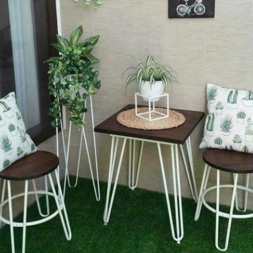 Jual meja teras besi top kayu minimalis - Kab. Jepara - pangestu_mebel ...