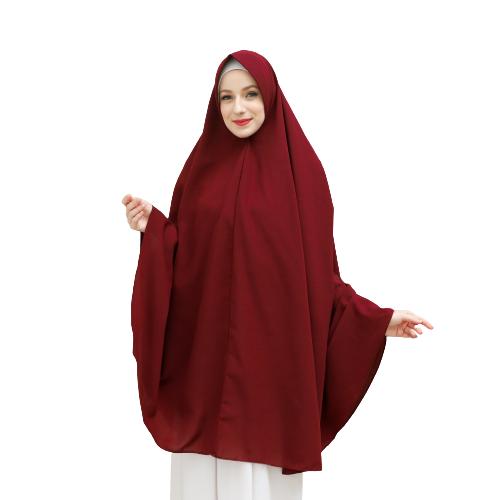 Jual Khimar Super Jumbo Haji Wolfis Premium FREE CADAR - MAROON - Kab ...
