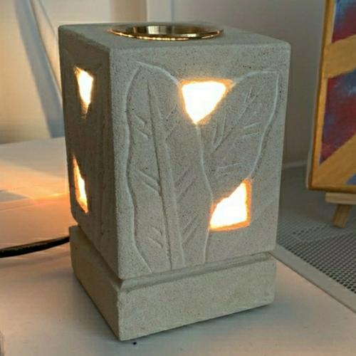 Jual Lampu Pemanas Aromaterapi Lampu Meja Model Batu Kotak Unik - Kab ...