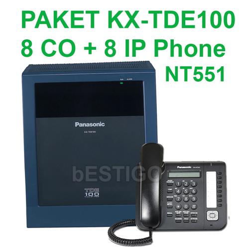 Jual Paket KX-TDE100 IP-PBX Panasonic kapasitas 8 CO Line+ 8 IP Phone ...