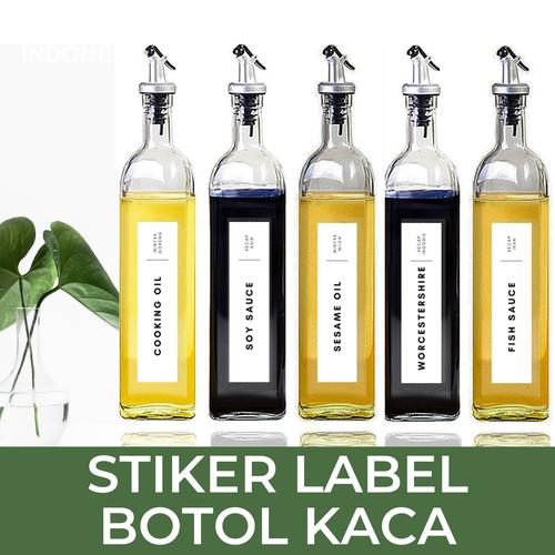 Jual Stiker Label BOTOL KACA Minyak Kecap Saus Dapur Sticker Kitchen ...