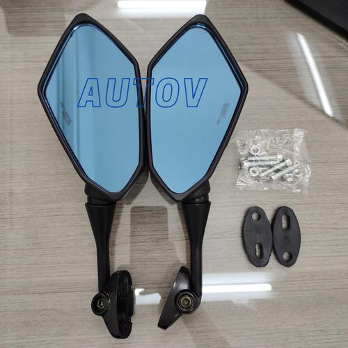 Jual SPION R25 TANGKAI PENDEK CARBON KACA BIRU NMAX LEXY TANPA BREKET ...