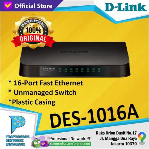 Jual D-LINK DES-1016A 16-Port FastEthernet Desktop Switch In ...