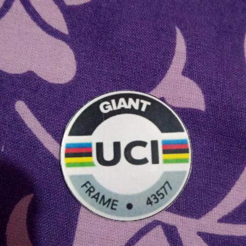 Jual Sticker-Stiker-Decal-Logo-Label Giant UCI Frame Aproved Road Bike ...