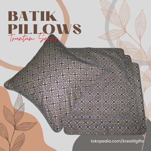 Jual Batik Pillows & Batik Bed Runner - Truntum Series (Grey Color ...