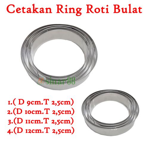 Jual Cetakan Ring Roti Bulat Tinggi 2.5cm (Ukuran di Variant) - 10cm ...