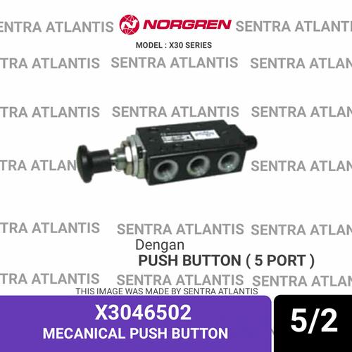 Jual Mekanikal NORGREN, Push button, 5/2 l X3046502 Mecanical Valve ...