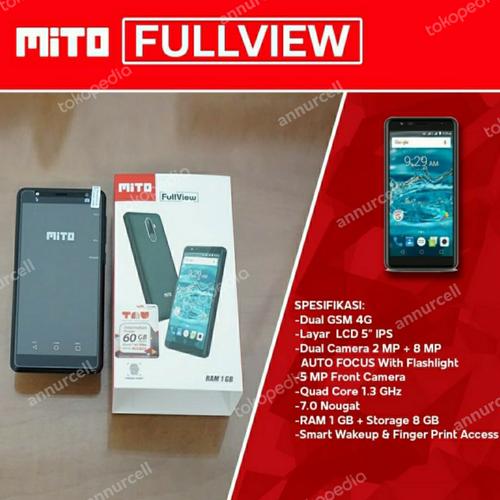 Jual Hp Android Smartphone Mito A16 Ram 1/8GB 4G Fullview Fingerprint ...