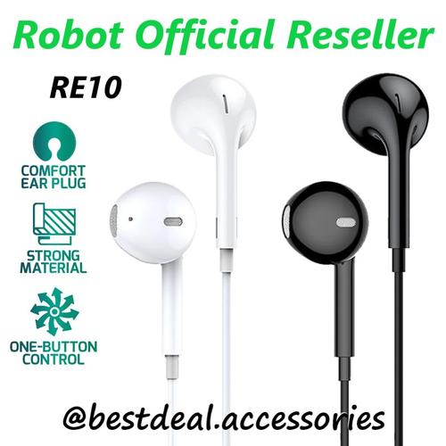Promo Robot RE10 Wired Bass Android iPhone Earphone Headset Headphone ...