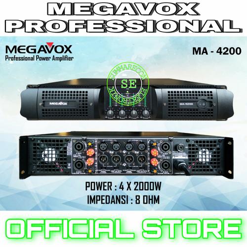 Jual power amplifier 4 channel original megavox ma 4200 2000 watt ...