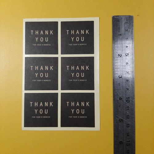 Jual Sticker : Thank You Kotak Hitam ( 1 lembar = 6 pcs ) - Jakarta ...