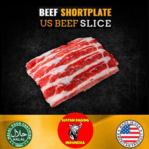 Jual US SHORTPLATE BEEF 1 KG PREMIUM/ DAGING SLICE SHABU SHORTPLATE ...