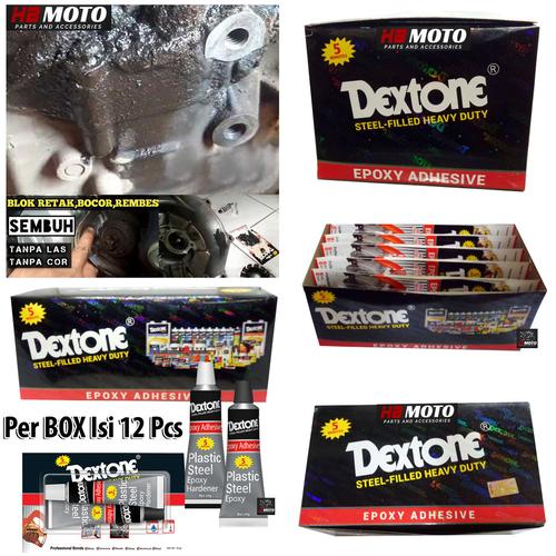 Jual 1Box isi 12Pcs DEXTON EPOXY ADHESIVE 48GR/DEXTONE LEM BESI 5Mnt ...