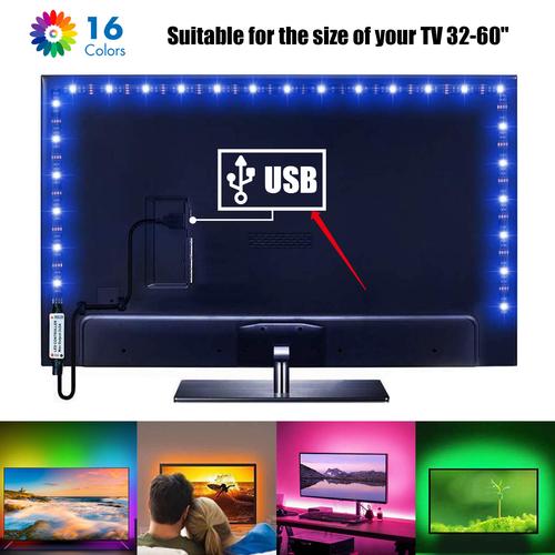 Jual Lampu LED RGB USB Background Ambient Light TV Monitor Komputer PC ...