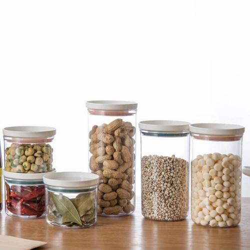 Jual Toples Bulat Set 4in1 Bahan plastik Sealed Kitchen Strogare Jar ...