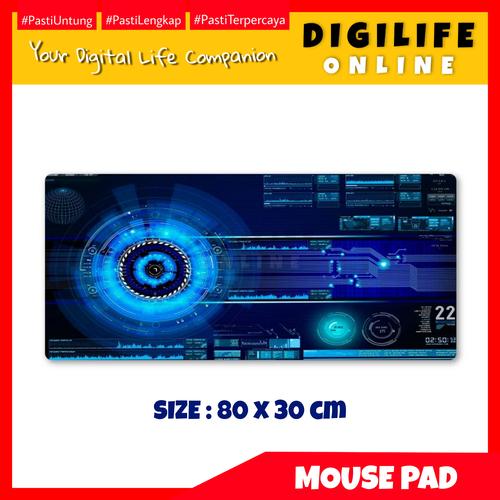 Jual Mouse Pad Gaming Besar 80 x 30 cm Alas Keyboard Hitam Waterproof ...