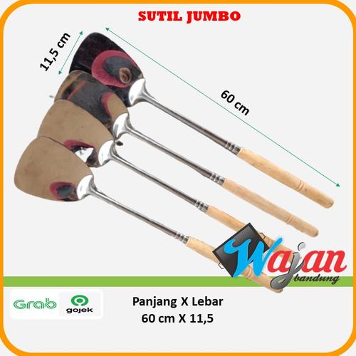 Jual Spatula Sodet Sutil Susuk Jumbo wajan nasi goreng gagang Kayu ...