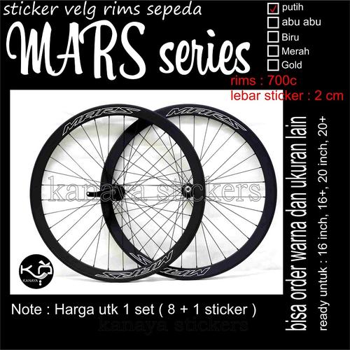 Jual sticker mars series sticker rims roadbike custom rims sticker new ...