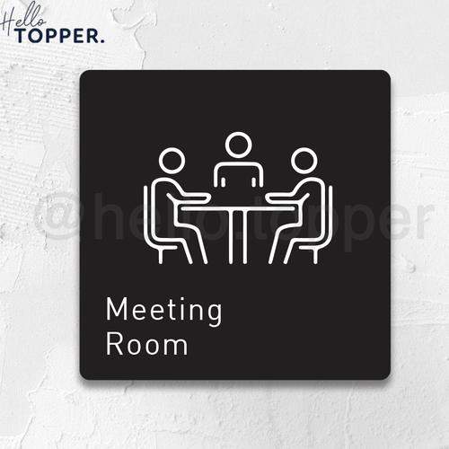 Jual Sign Akrilik Meeting Room Print | Sign Board Akrilik | Sign UV ...