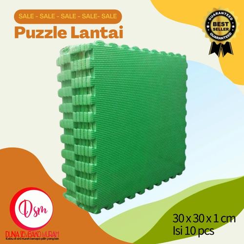 Jual Promo Puzzle Matras Karpet Lantai 30x30x1 warna Hijau (10pcs ...