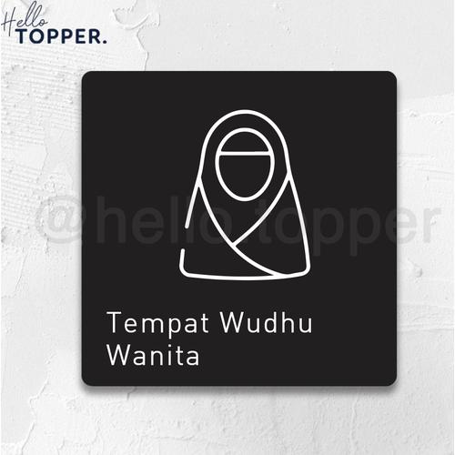 Jual Sign Akrilik Tempat Wudhu Wanita | Sign Board Akrilik | Sign UV ...