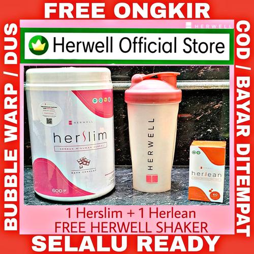 Jual 1 HERSLIM + 1 HERLEAN PAKET HERWELL FREE SHAKER - Jakarta Barat ...