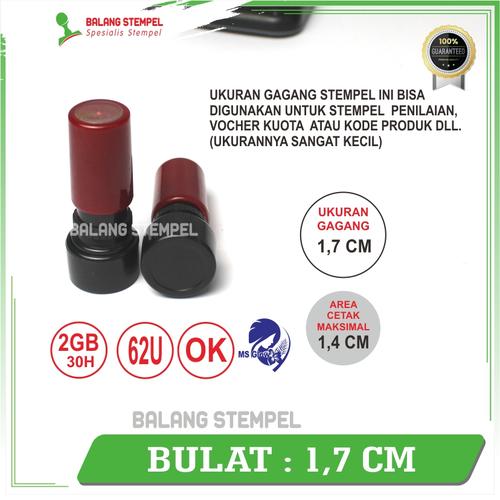 Jual Stempel Flash Warna Otomatis Custom Stampel Cap Toko Perusahaan Stamp - BULAT 1,7 CM - Kota ...