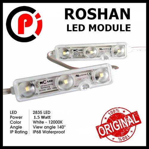 Jual ROSHAN LED Modul 2835 Lensa 3 Mata 1.5 Watt 12V Cahaya Warna Putih ...