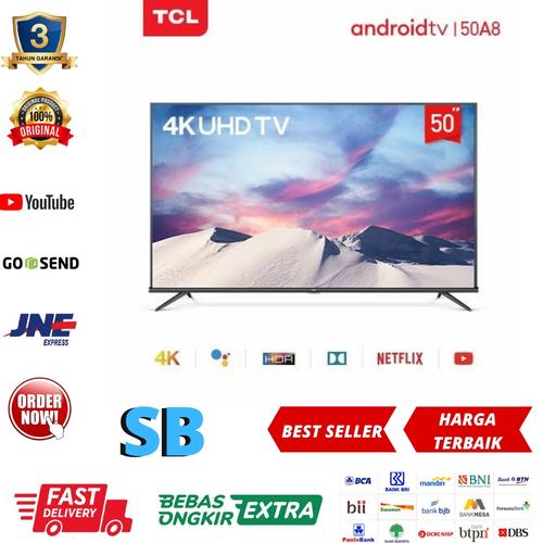 Jual TCL LED TV 50 inch 50A8 SMART ANDROID 4K UHD NETFLIX HDR - RESMI 3 ...