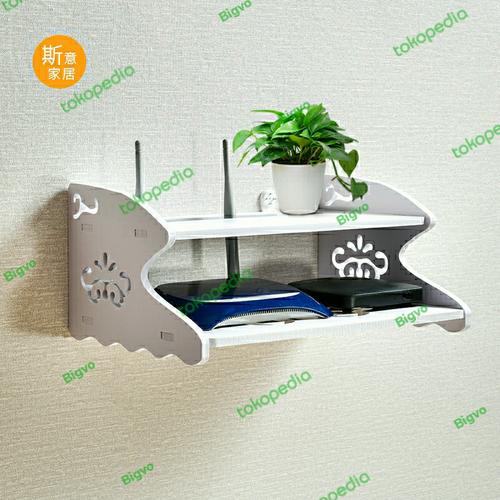 Jual Rak Dinding minimalis gantung 2 Susun / Rak WiFi dinding - Jakarta ...