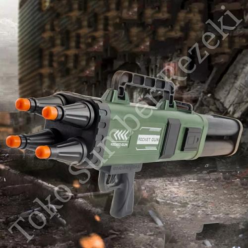 Jual RPG Rocket Launcher Toy Electric Bazoka Foam Bullet Submachine ...