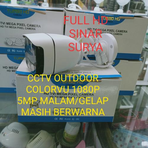 Jual BARU CCTV OUTDOOR COLORVU FULL HD 1080P 5MP FULL COLOR MALAM ADA ...