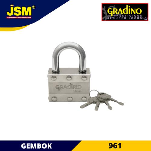 Jual Gradino Top Security Padlock / Gembok Kunci Baja 961 CHR+SN - 40 ...