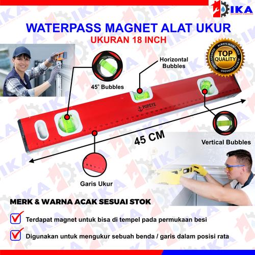 Jual WATERPASS MAGNET JUMBO TEBAL ALUMUNIUM 18INCH / 24INCH PENGGARIS ...