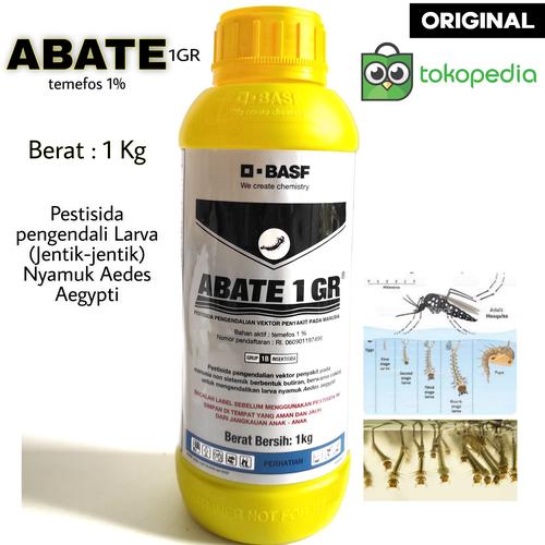 Jual ABATE 1 KG OBAT JENTIK NYAMUK DBD RACUN BUTIRAN SERBUK BOTOL 1KG ...