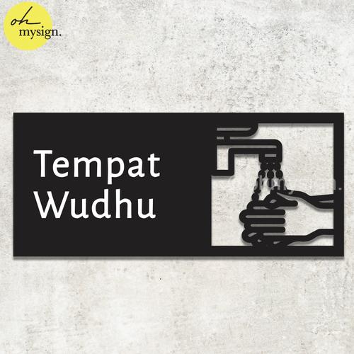 Jual Tempat Wudhu Sign Akrilik | Acrylic Sign Modern | Sign Board ...