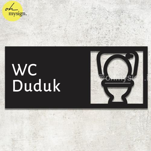 Jual Sign WC Duduk Closet Akrilik | Acrylic Sign Modern | Sign Board ...