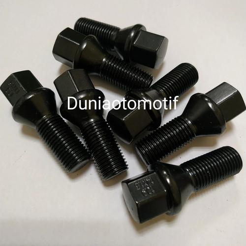 Jual Baut Roda Mercy / VW 14mm x 1.5 Hitam Panjang Ulir 2.6 Cm ...